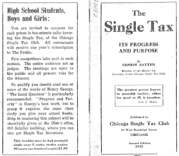 Material from Various Single Tax Leagues and Clubs, 1902-1945 | Henry ...